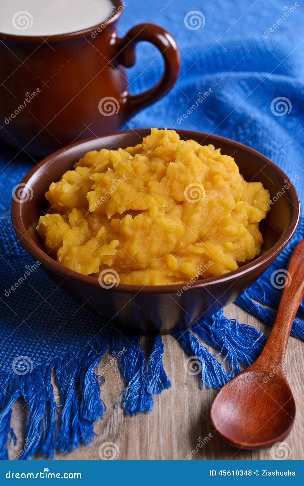 Yellow puree stock photo. Image of food, fall, dinner - 45610348