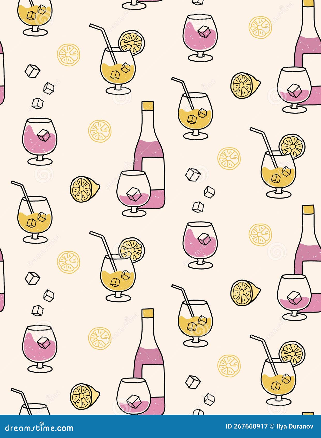 Purple Cocktails In Neon Martini Glasses With Curved Stem Cartoon ...