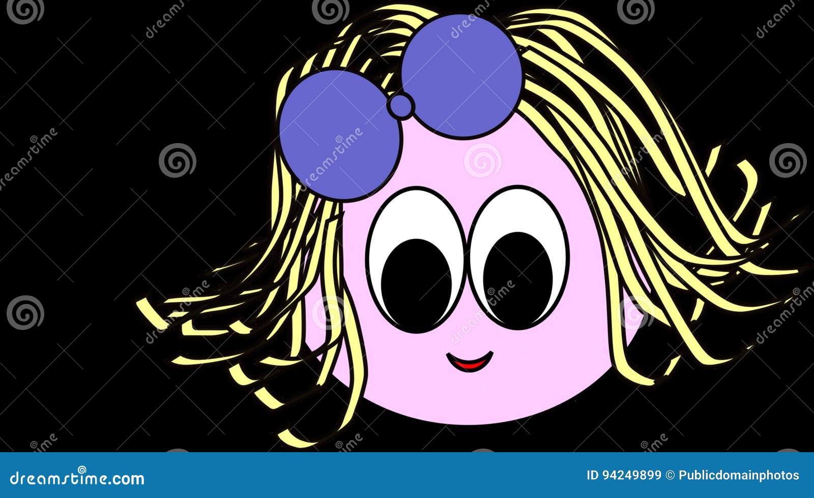 Yellow, Purple, Pink, Cartoon Picture. Image: 94249899