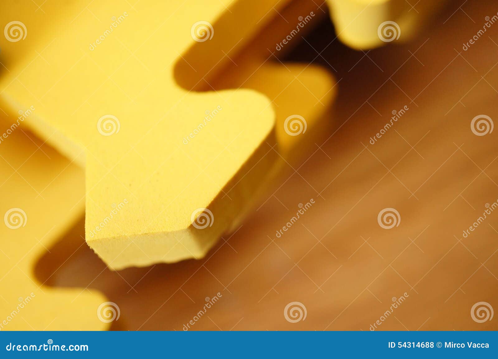 Yellow puzzle part stock photo. Image of detail, yellow - 54314688