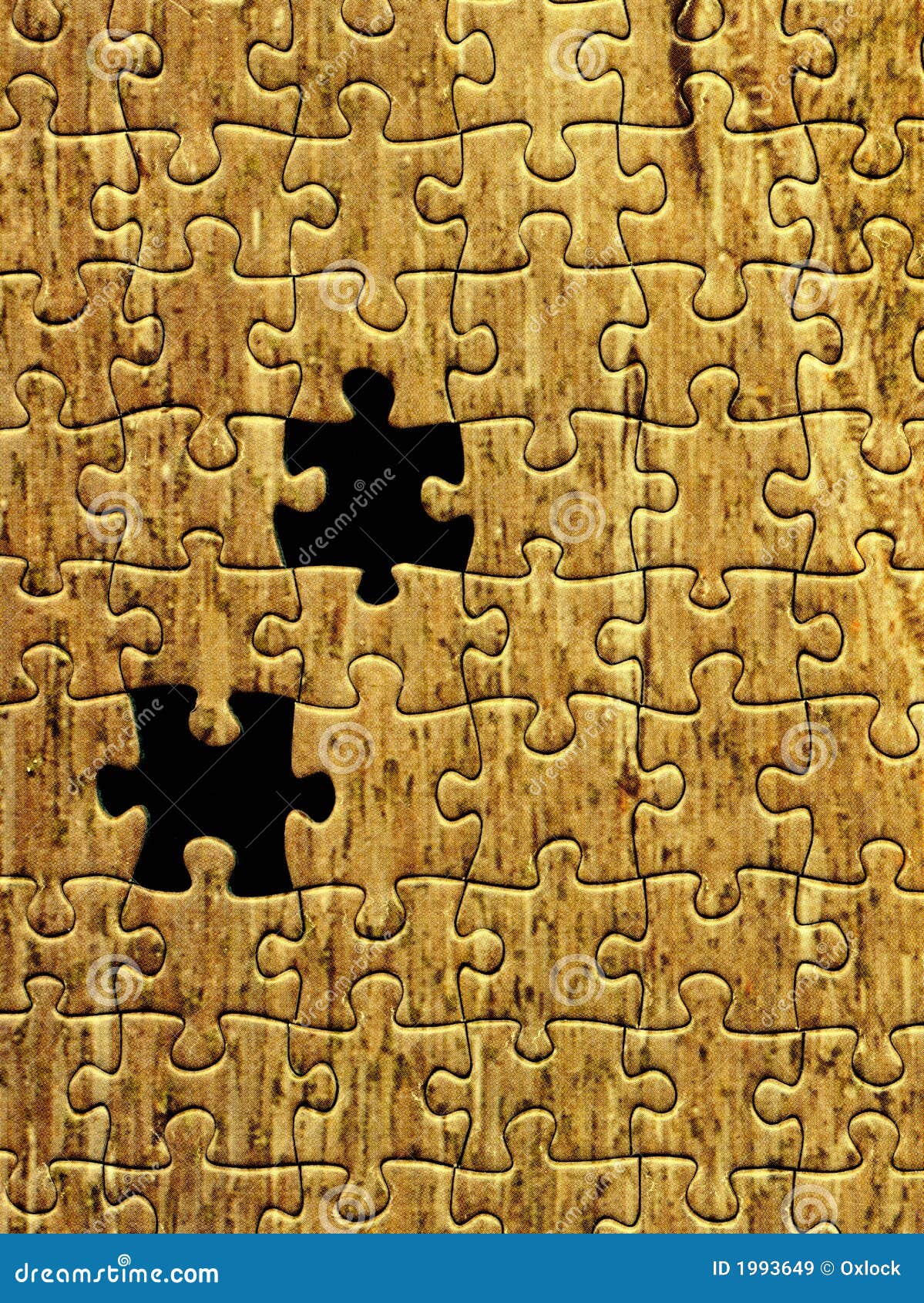 Yellow Puzzle Pattern with Two Missing Pieces Stock Illustration ...