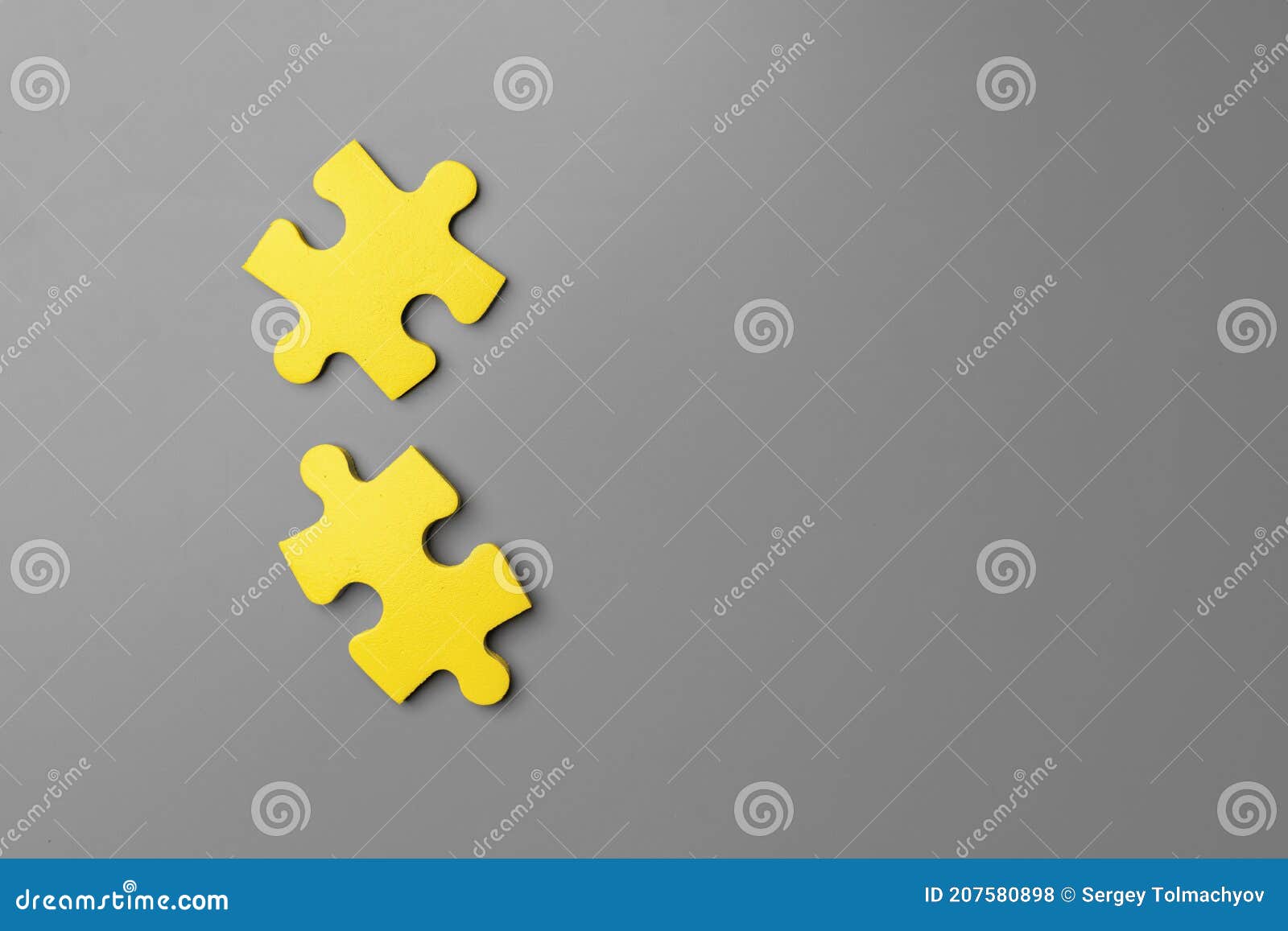 Yellow Puzzle Pieces on Gray Background Close Up Stock Photo - Image of ...
