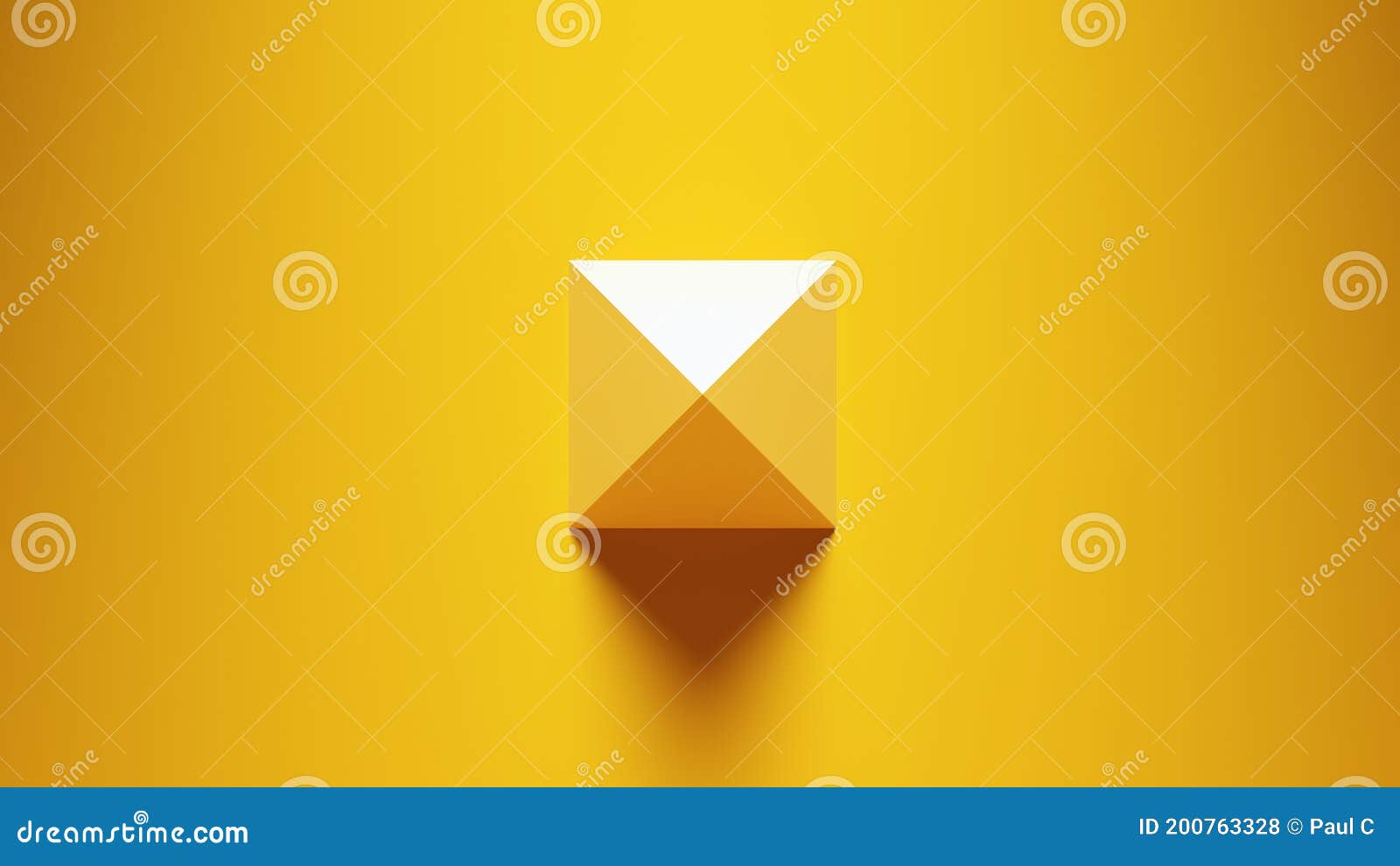 Yellow Pyramid Model Isolated On Transparent Background Royalty-Free ...