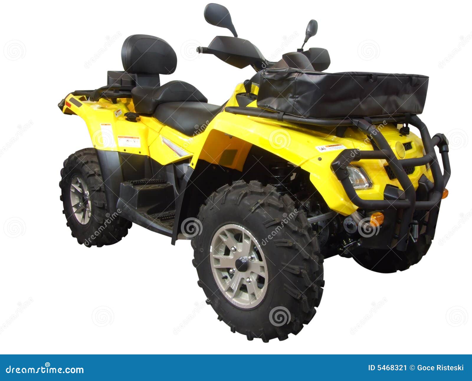Yellow quadbike stock image. Image of wheel, race, cross - 5468321