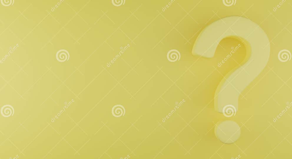 Yellow Question 3d Background Stock Illustration - Illustration of ...