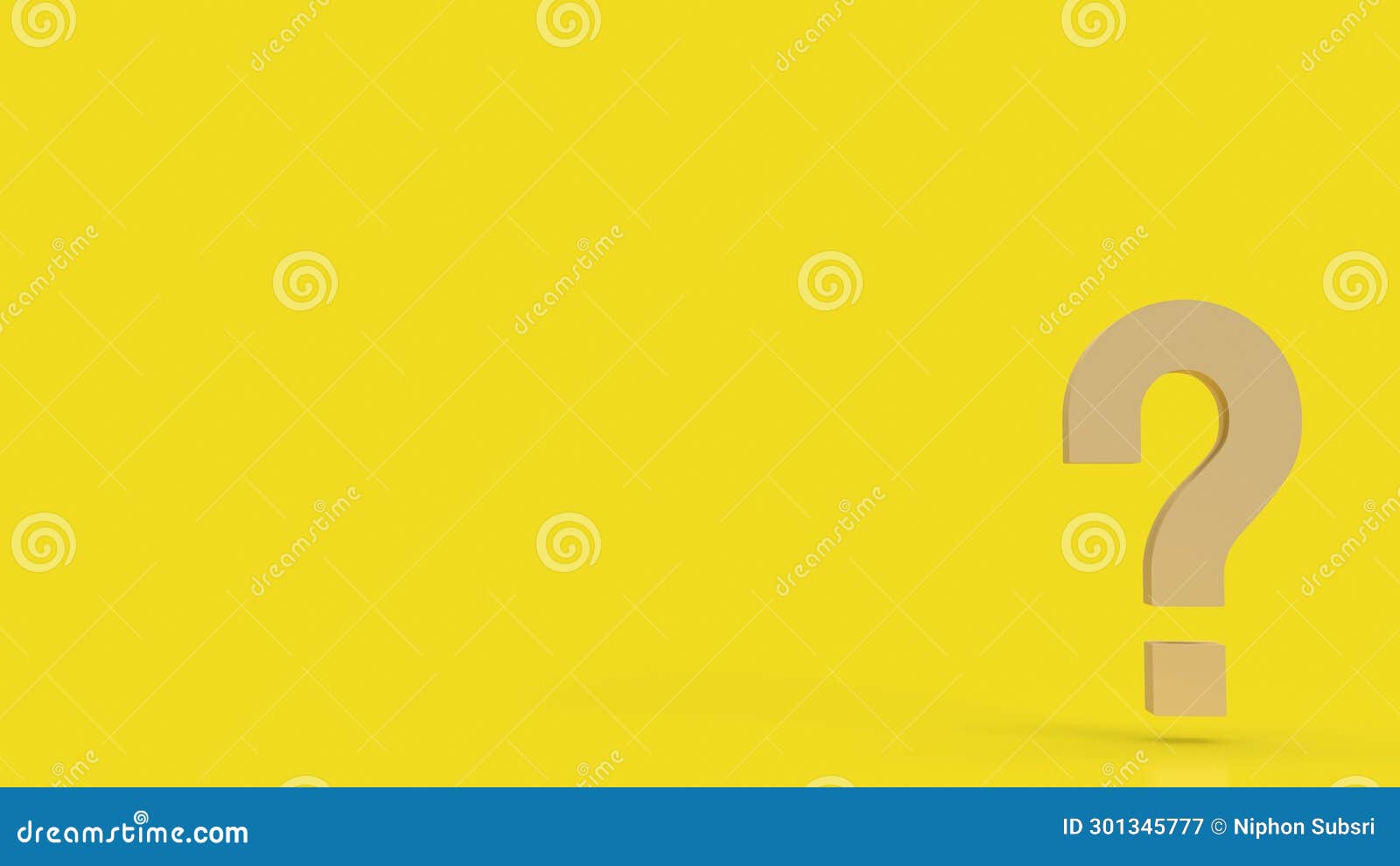 The Yellow Question Mark for Abstract Background 3d Rendering Stock ...