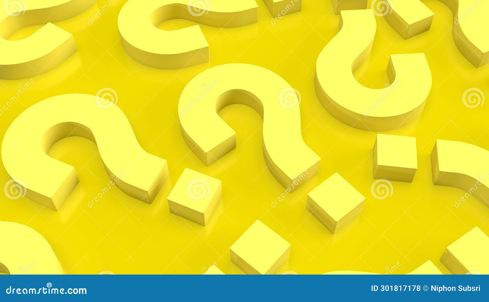 The Yellow Question Mark for Abstract Background 3d Rendering Stock ...