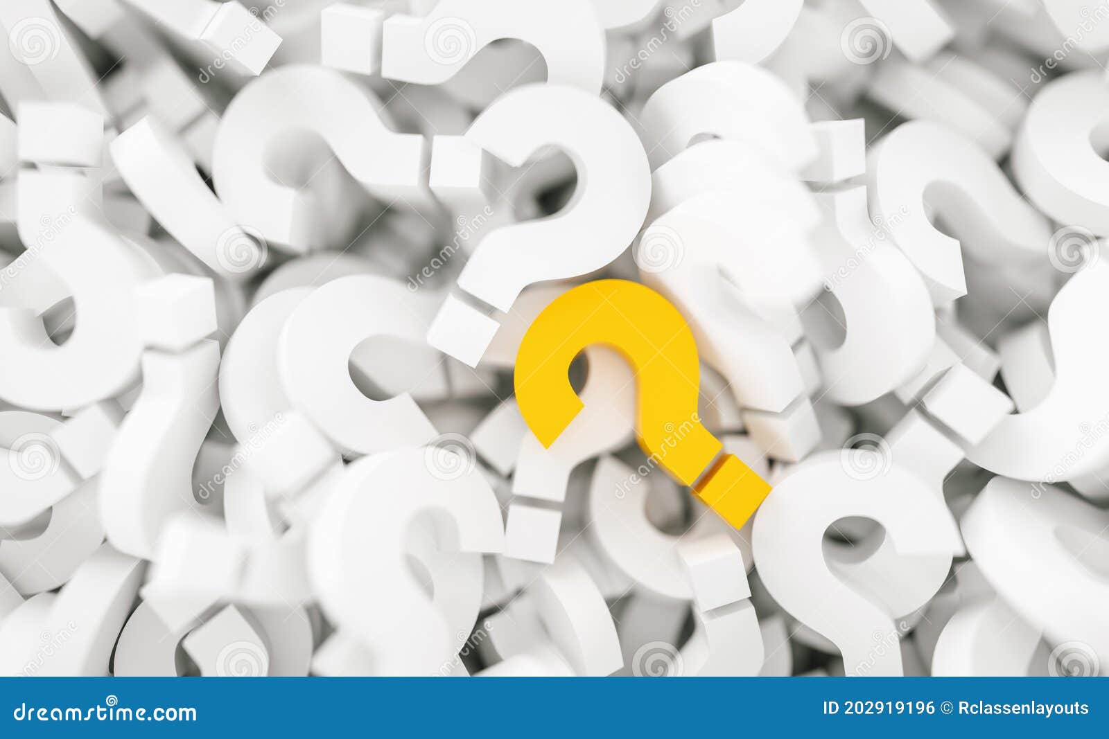 Yellow Question Mark on a Background of White Question Marks Stock ...