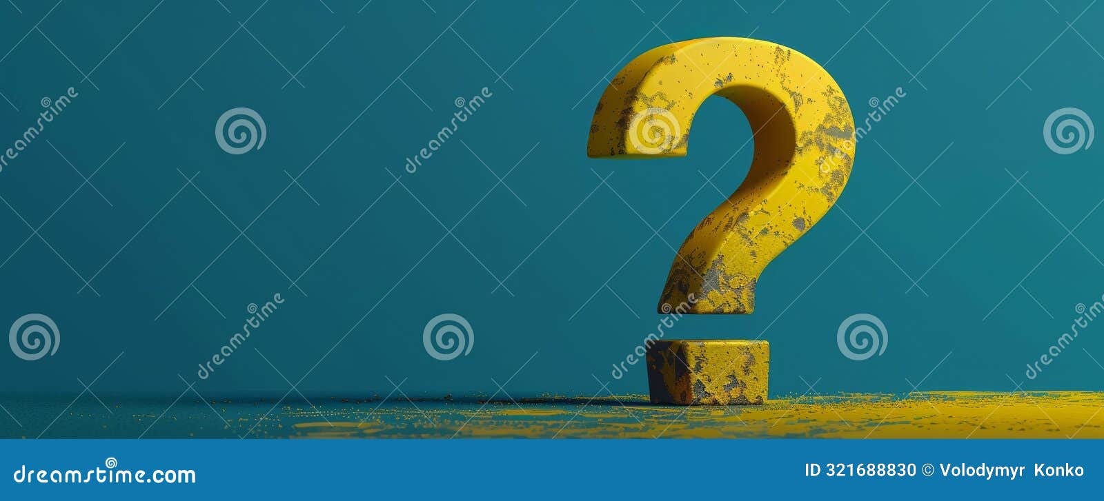 Yellow Question Mark on Blue Background Stock Illustration ...