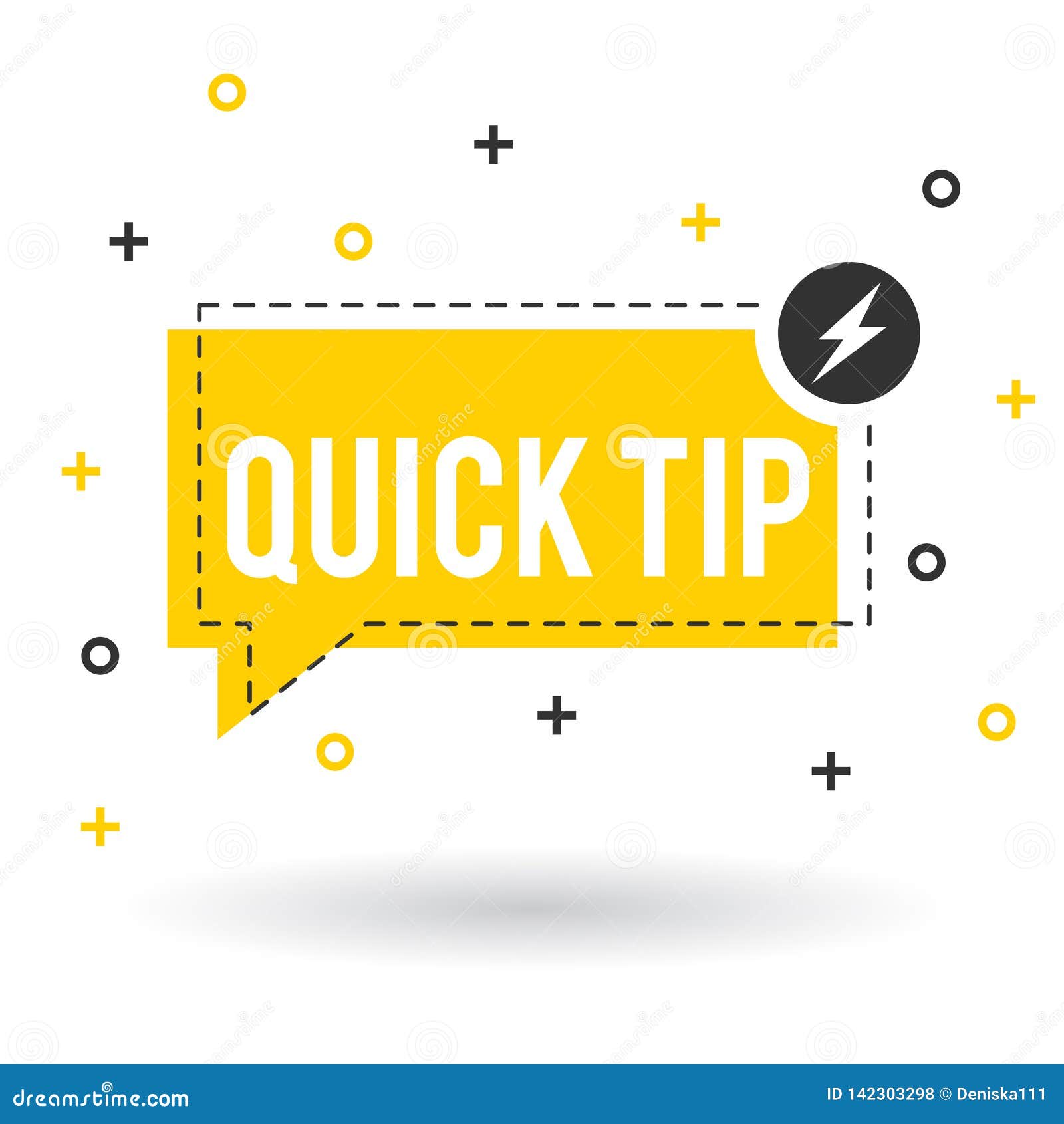 Yellow Quick Tips Logo, Icon or Symbol with Graphic Elements Suitable ...