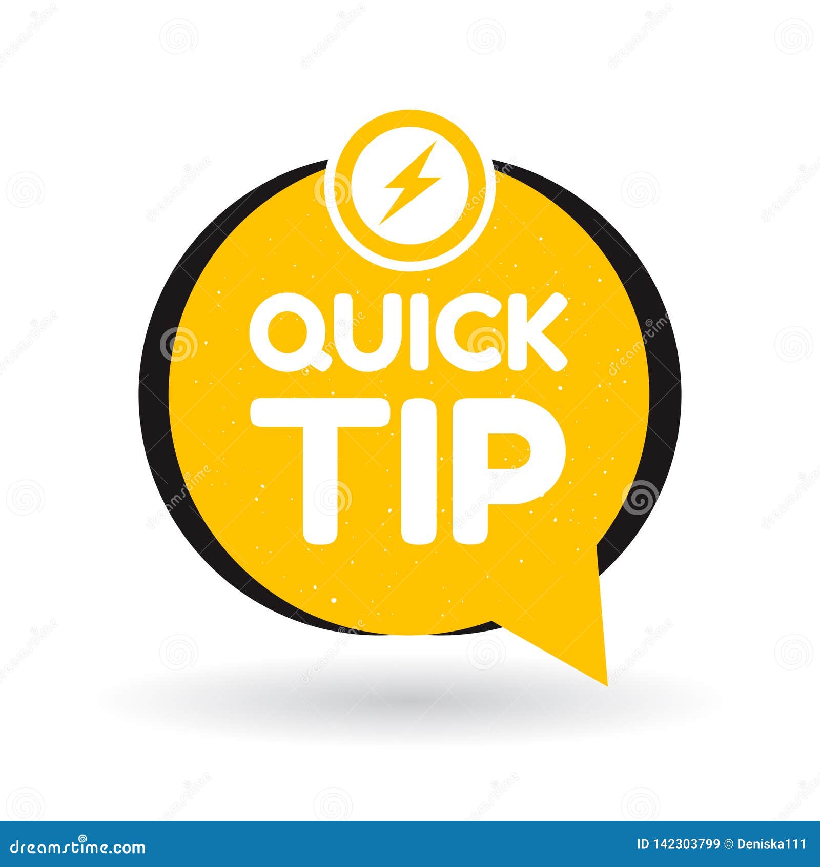 Yellow Quick Tips Logo, Icon or Symbol with Graphic Elements Suitable ...
