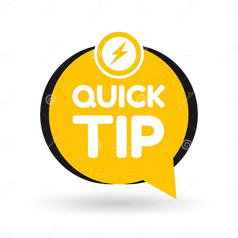 Yellow Quick Tips Logo, Icon or Symbol with Graphic Elements Suitable ...