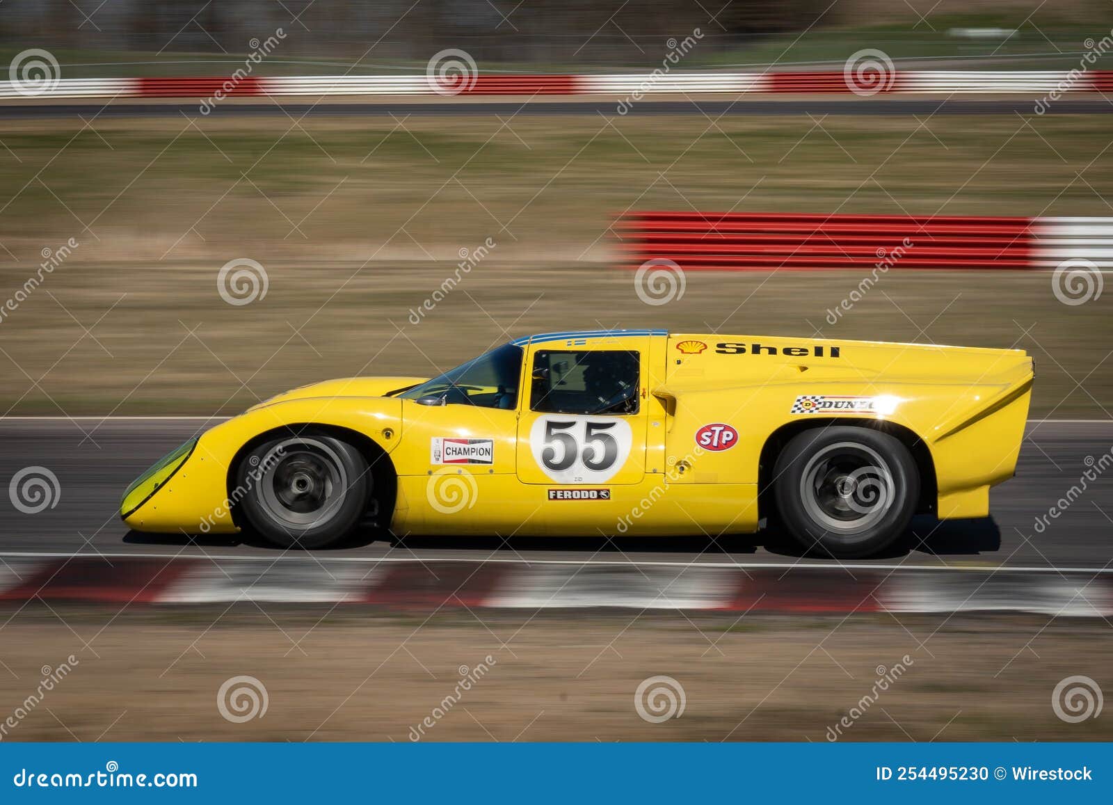 Yellow Race Car At The Track Chevrolet Editorial Image | CartoonDealer ...