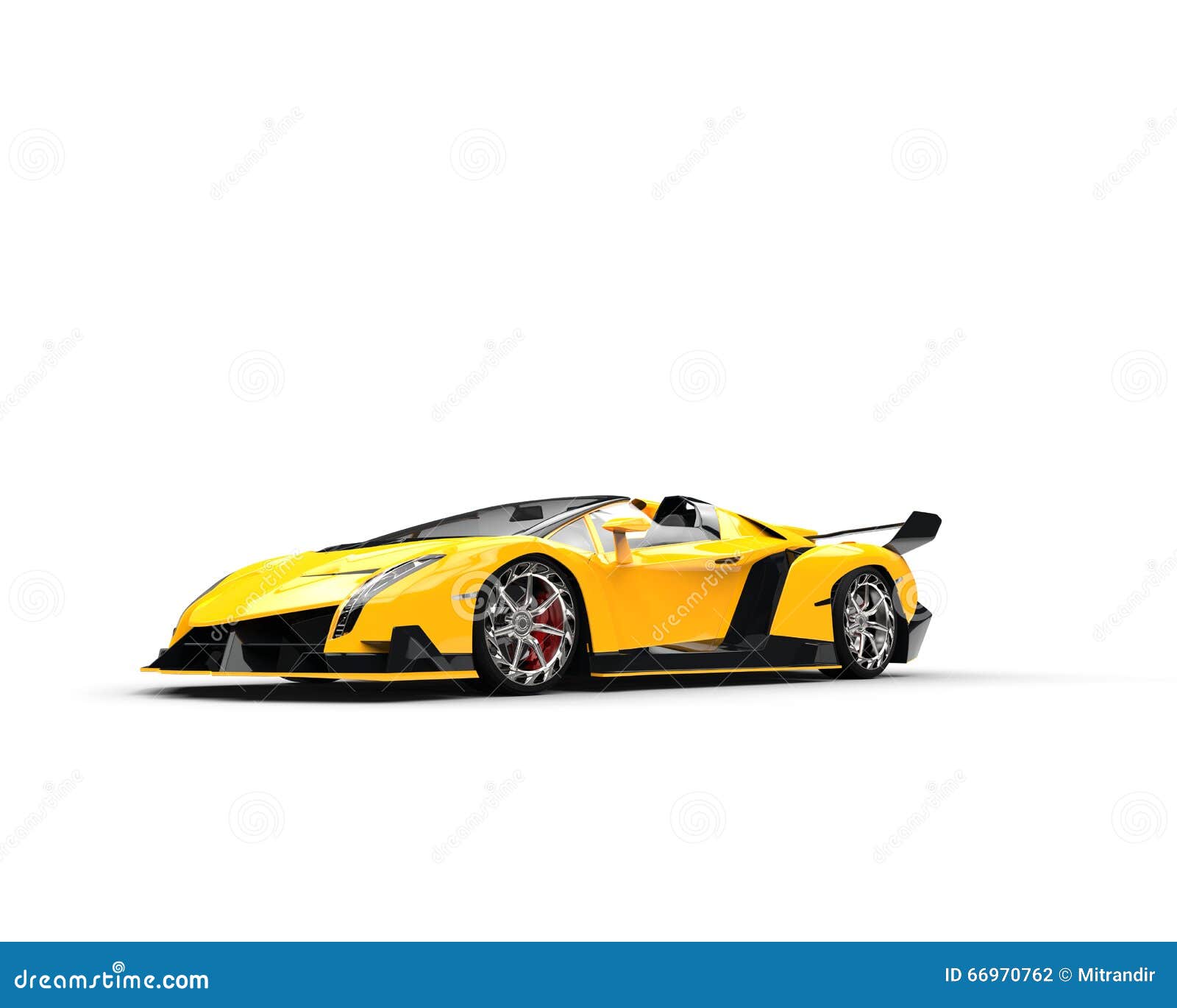 An Yellow Race Car Speeding Around A Track With Intense Motion Blur ...