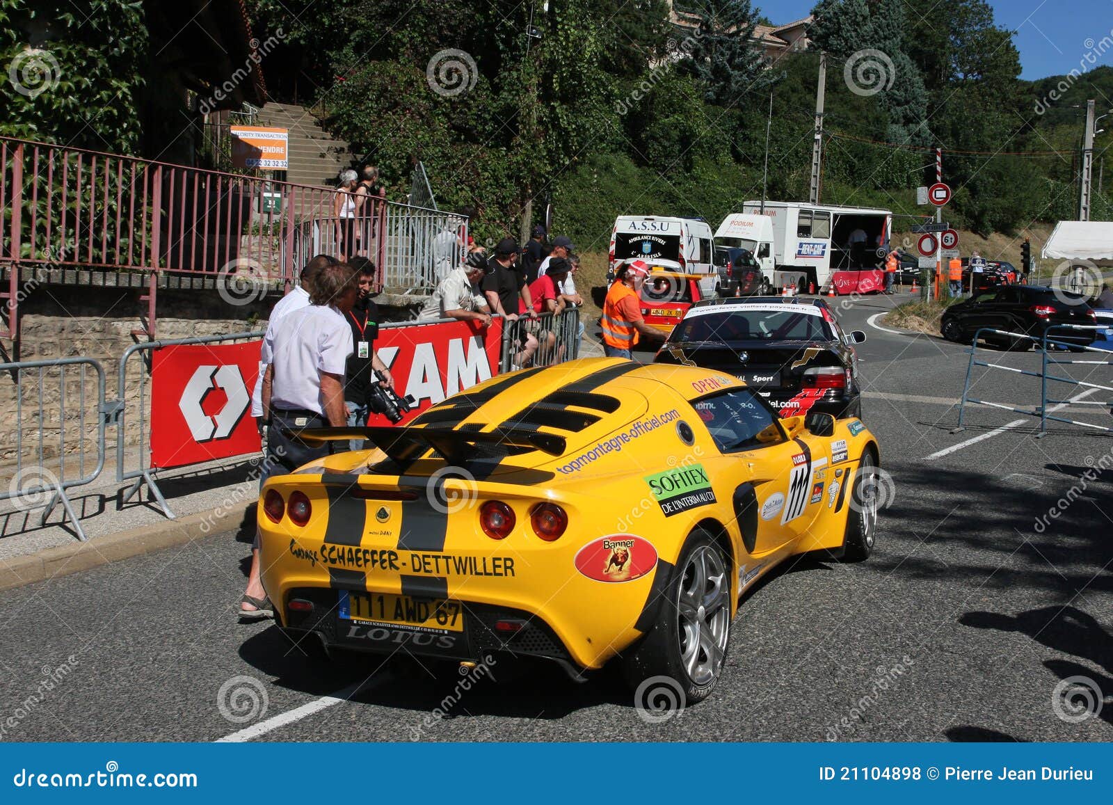 Yellow racing car editorial stock photo. Image of editorial - 21104898