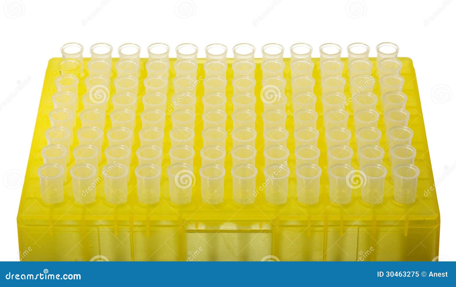 Yellow Rack of Small Plastic Test Tubes Stock Image - Image of ...