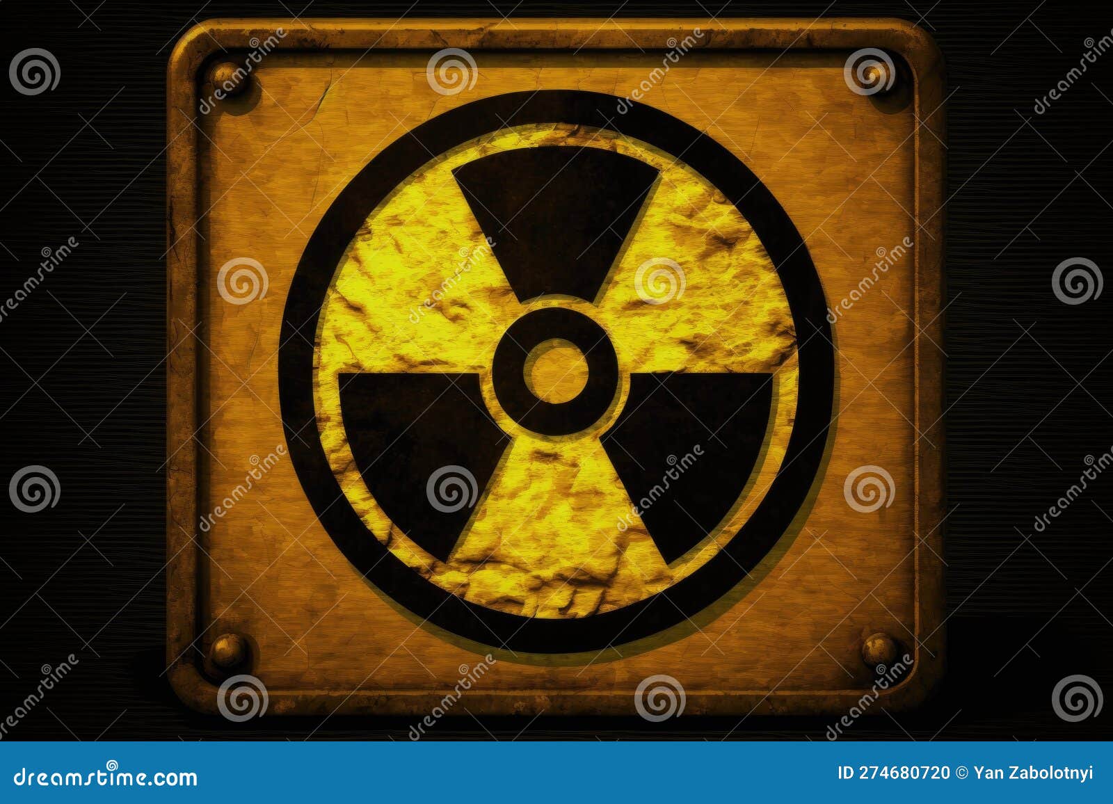 A Man In A Yellow Radiation Protective Suit And A Helmet With A ...