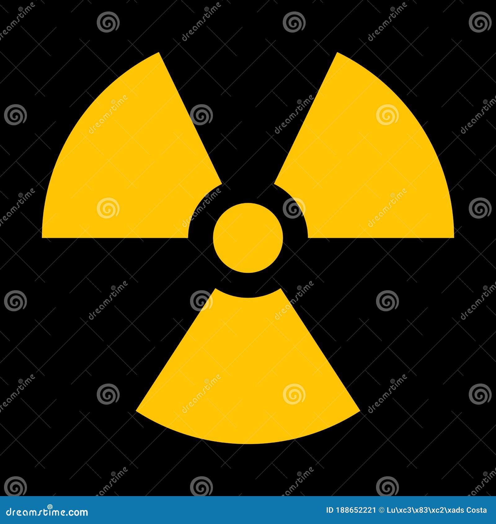 Yellow radiation sign stock illustration. Illustration of hazard ...