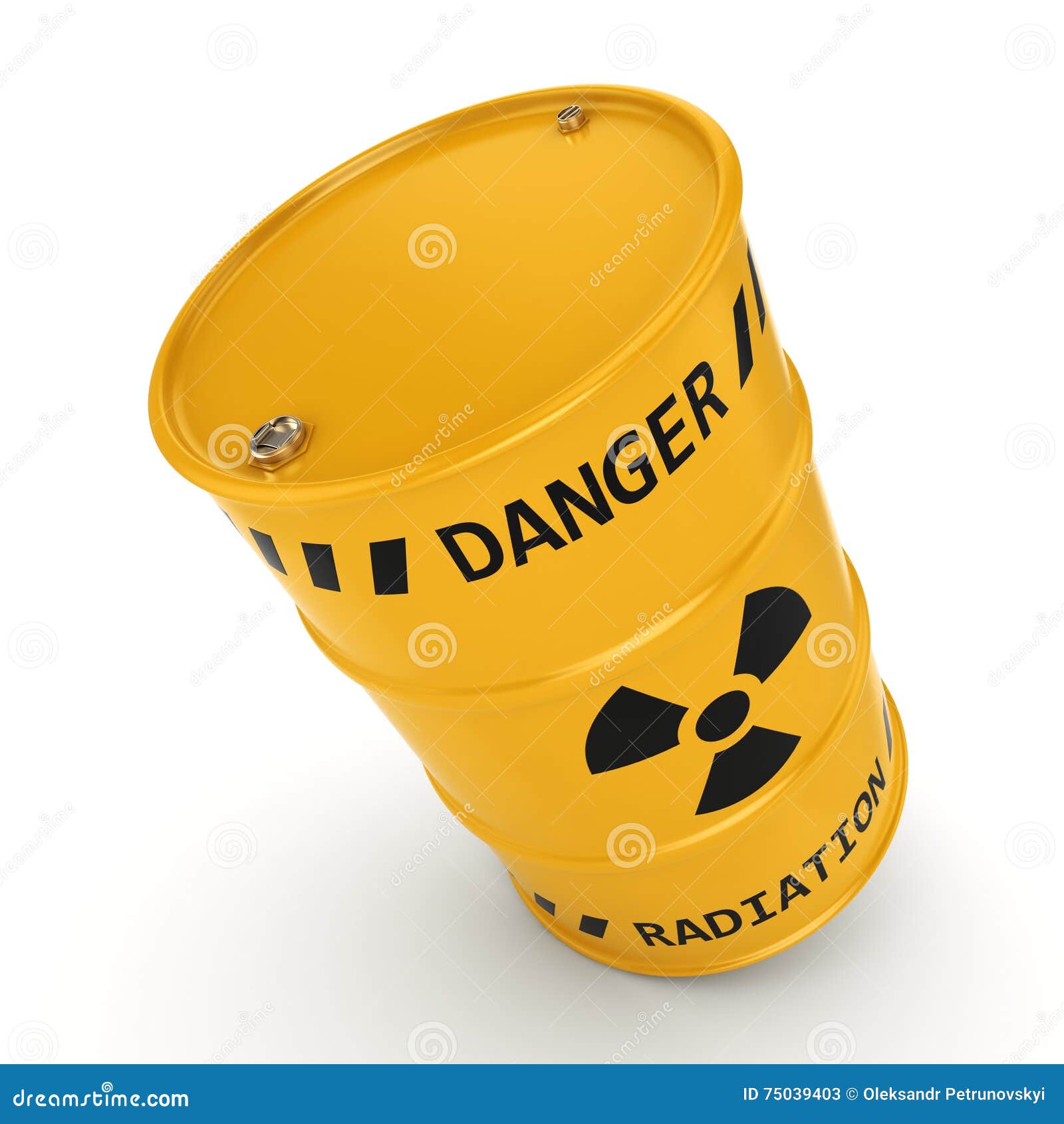 Yellow radioactive barrel stock illustration. Illustration of warning ...