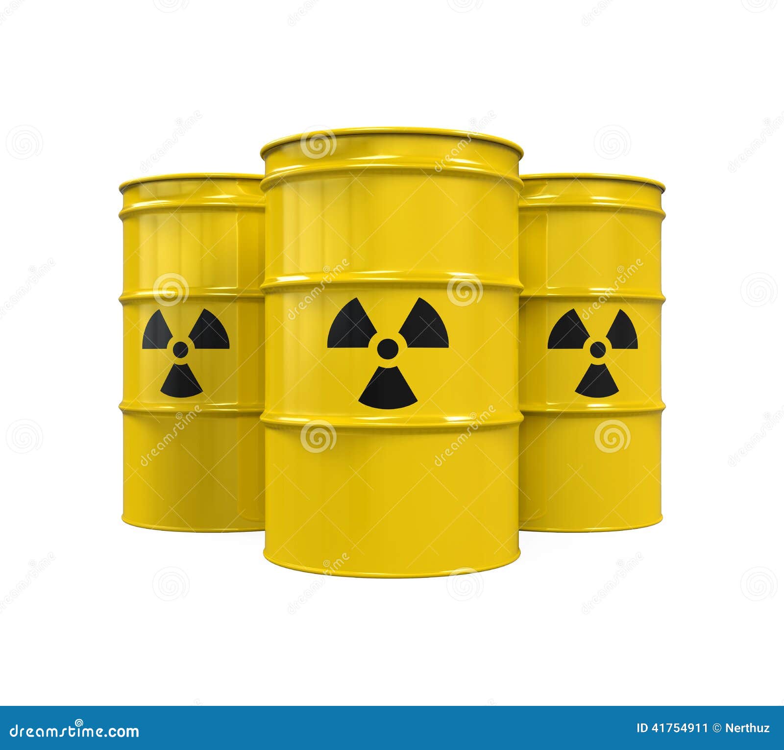 Yellow Radioactive Barrels stock illustration. Illustration of danger ...