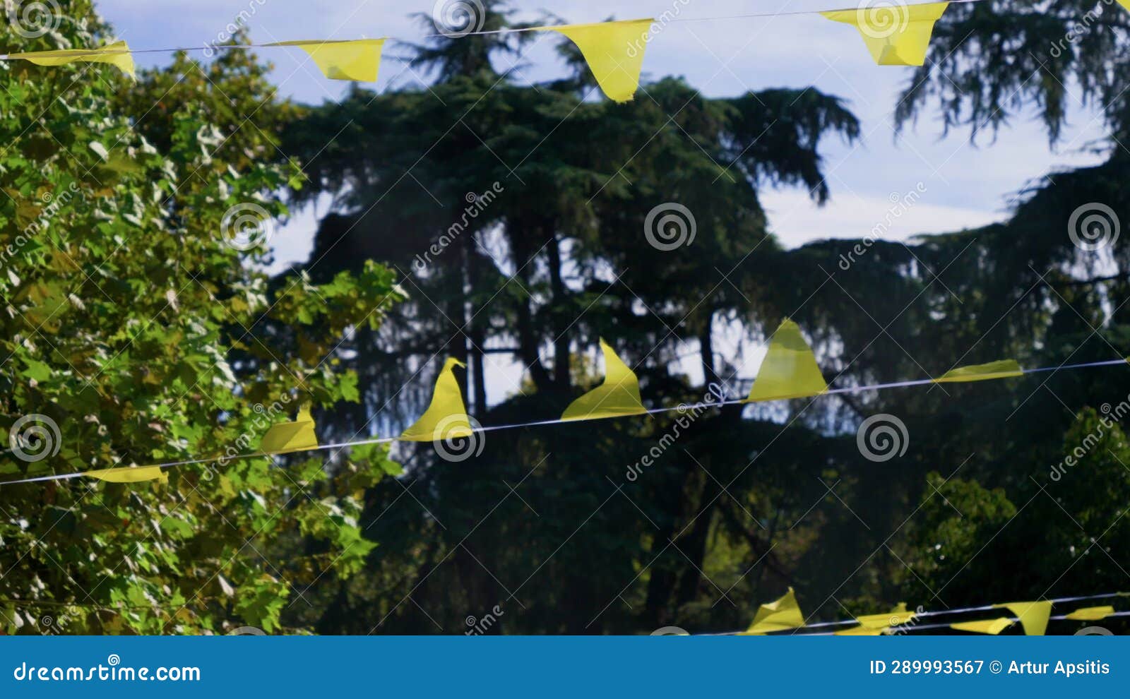 Yellow Rag Flags Flutter in the Wind Stock Video - Video of outdoors ...