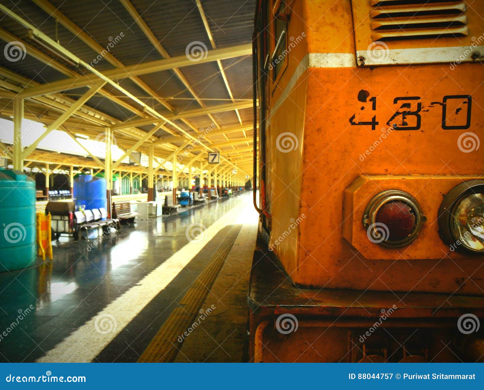 Yellow Rail Traffic Sign With An Arrow Stock Image | CartoonDealer.com ...