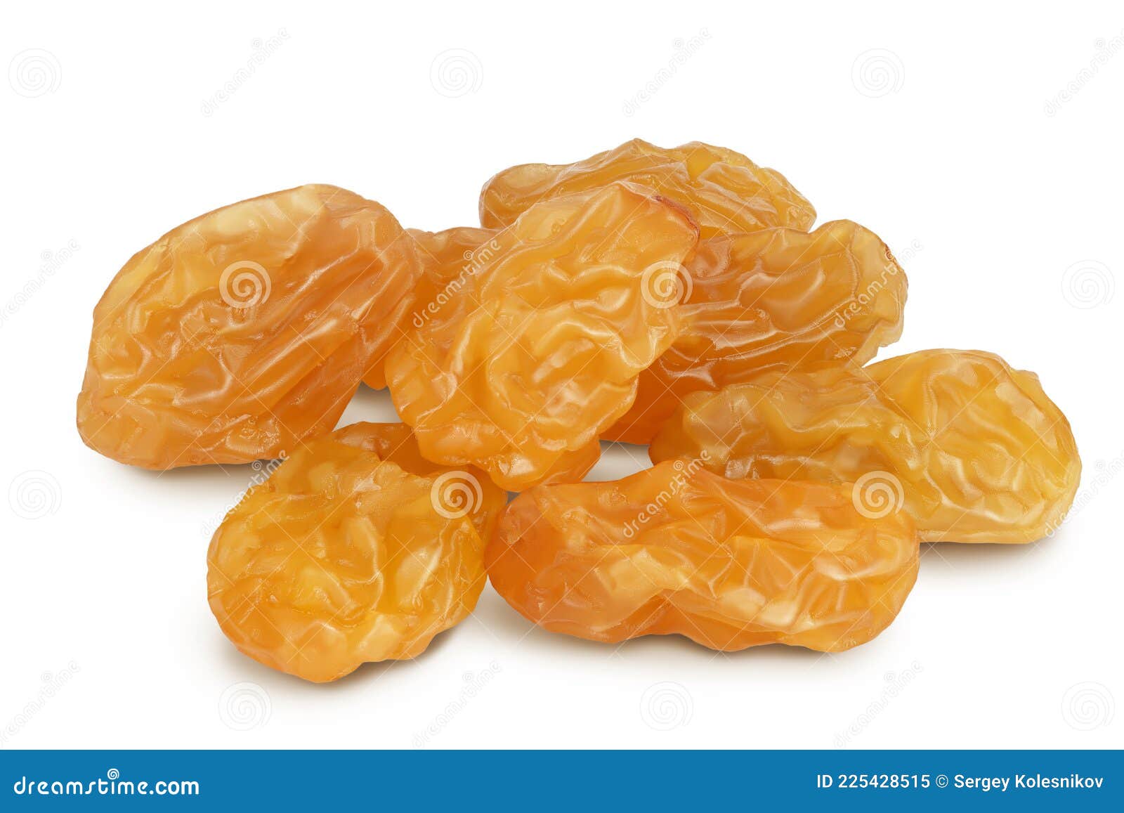 Yellow Raisin Isolated on White Background with Clipping Path and Full ...