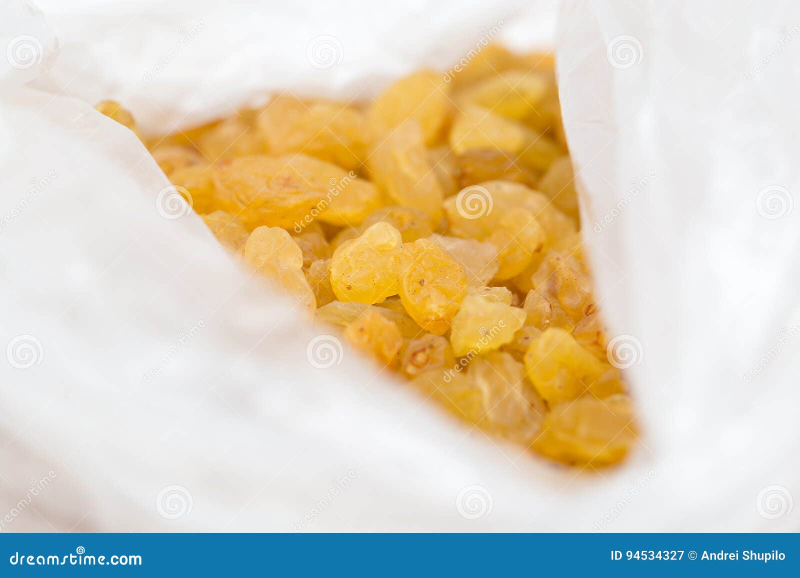 Yellow Raisins in a Plastic Bag Stock Image - Image of raisin, kernel ...