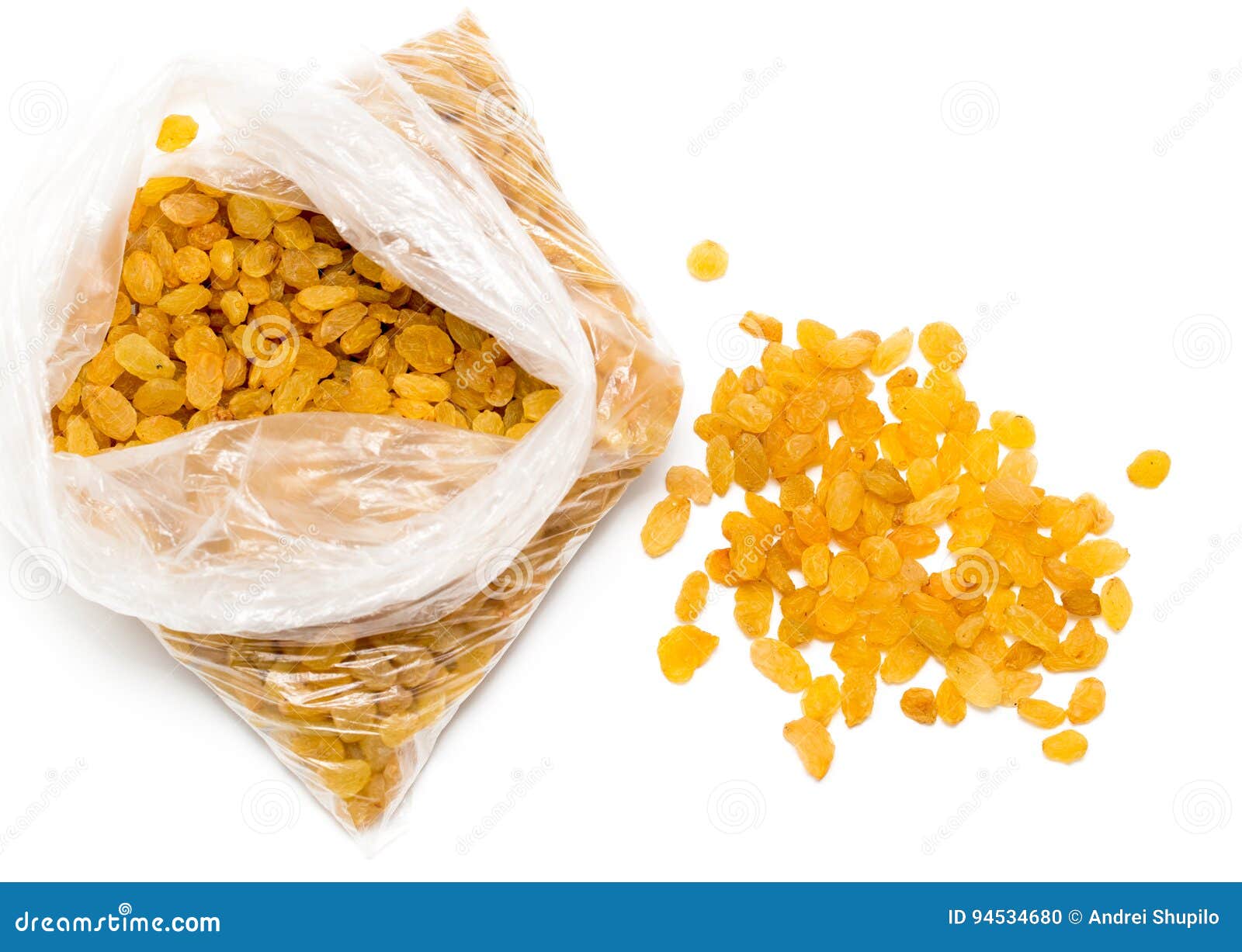 Yellow Raisins in a Plastic Bag Stock Photo - Image of raisin, pattern ...