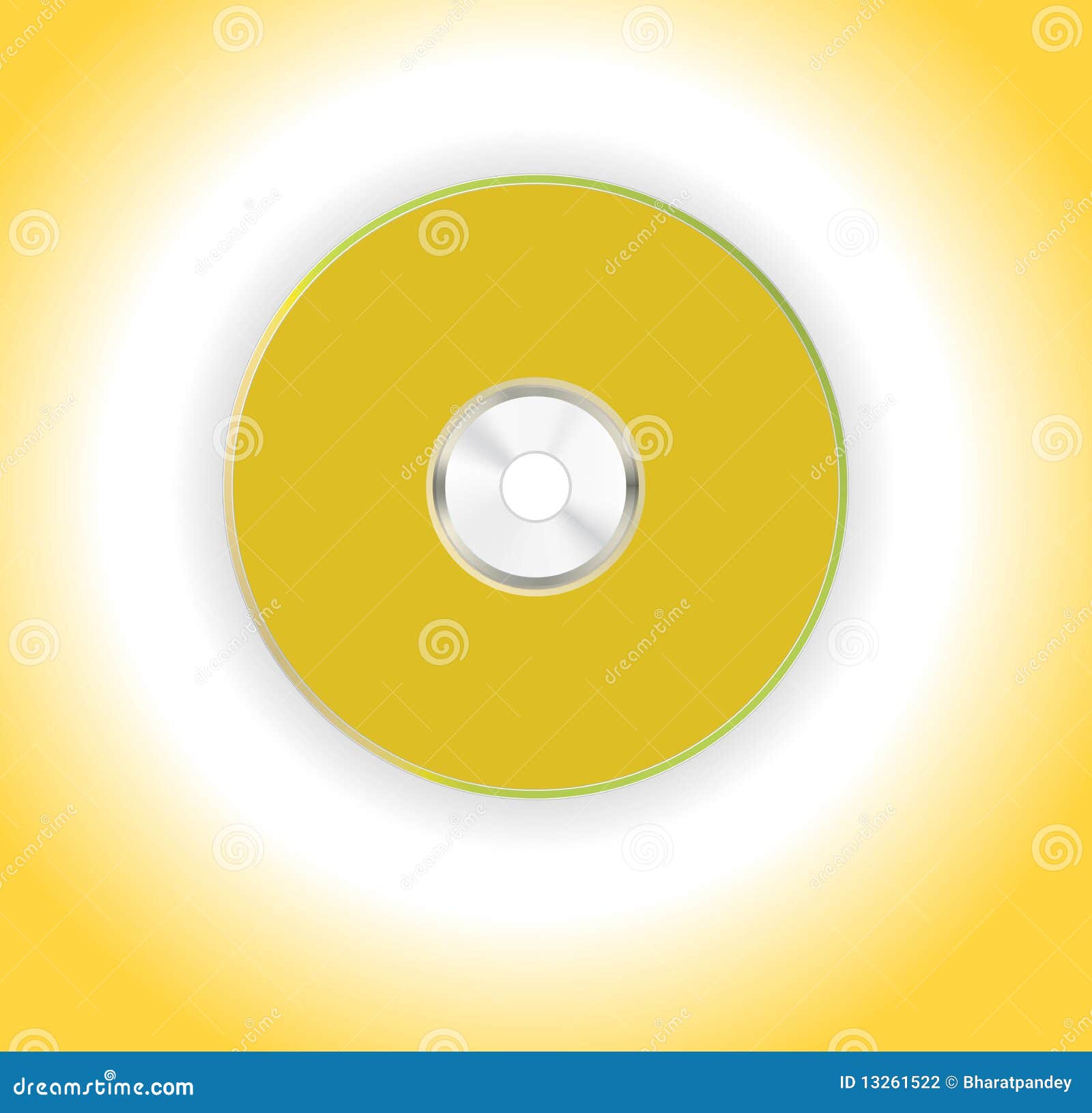 Yellow ray disc stock vector. Illustration of archive - 13261522