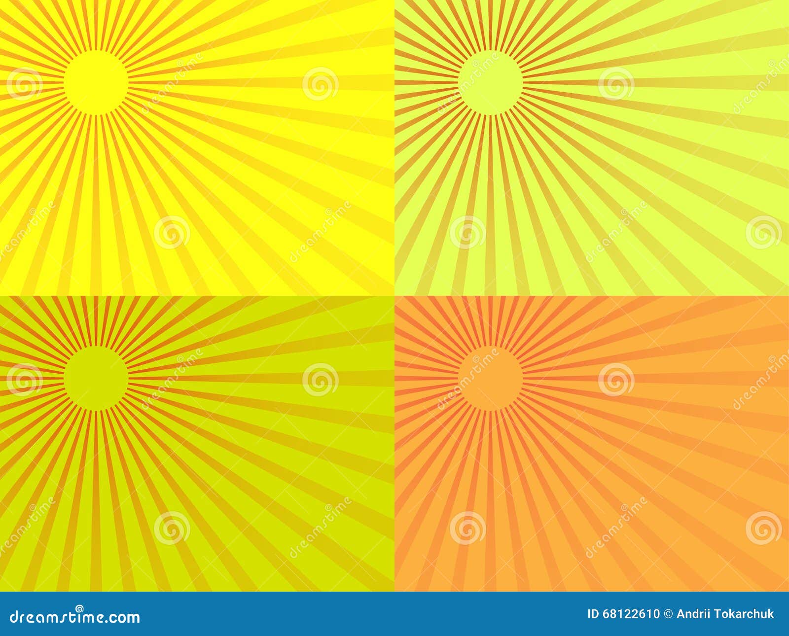 The Yellow Rays of the Sun. Eps 10. Stock Vector - Illustration of ...