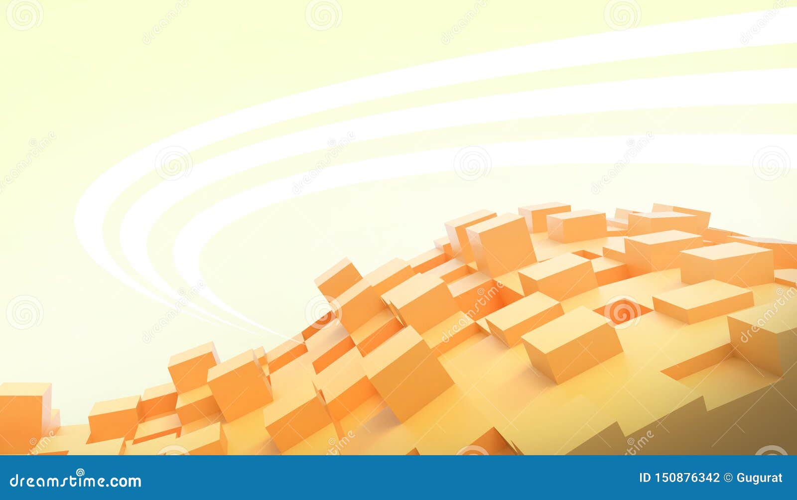 Yellow Rectangular Box that Toggles Randomly in Concept Old Modern Art ...