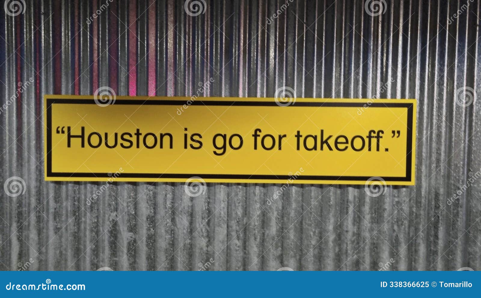 Yellow Rectangular Sign with the Quote in Black Letters, Mounted on a ...