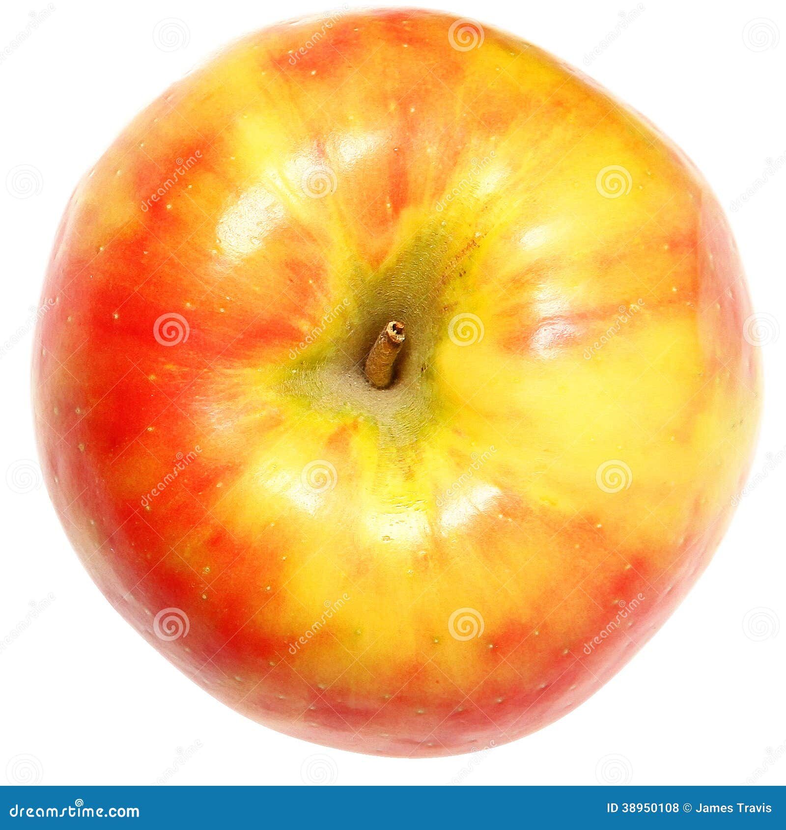 Yellow and Red Apple Over White Stock Photo - Image of vibrant, healthy ...
