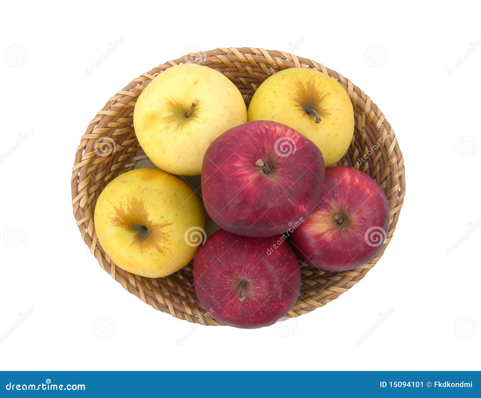 Yellow and red apples. stock image. Image of apples, health - 15094101