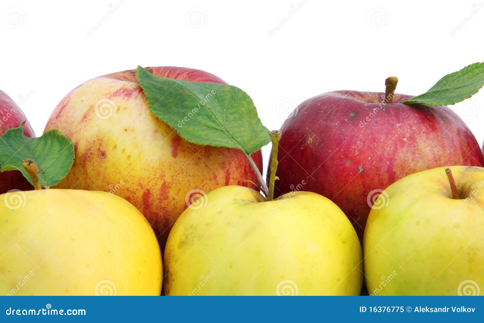 Yellow and red apples stock image. Image of heap, vegetarian - 16376775