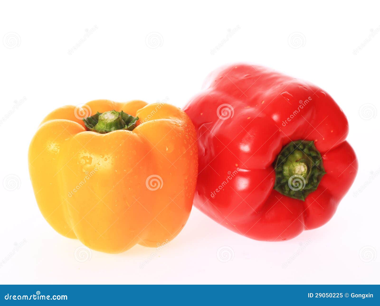 Yellow and red bell pepper stock image. Image of green - 29050225