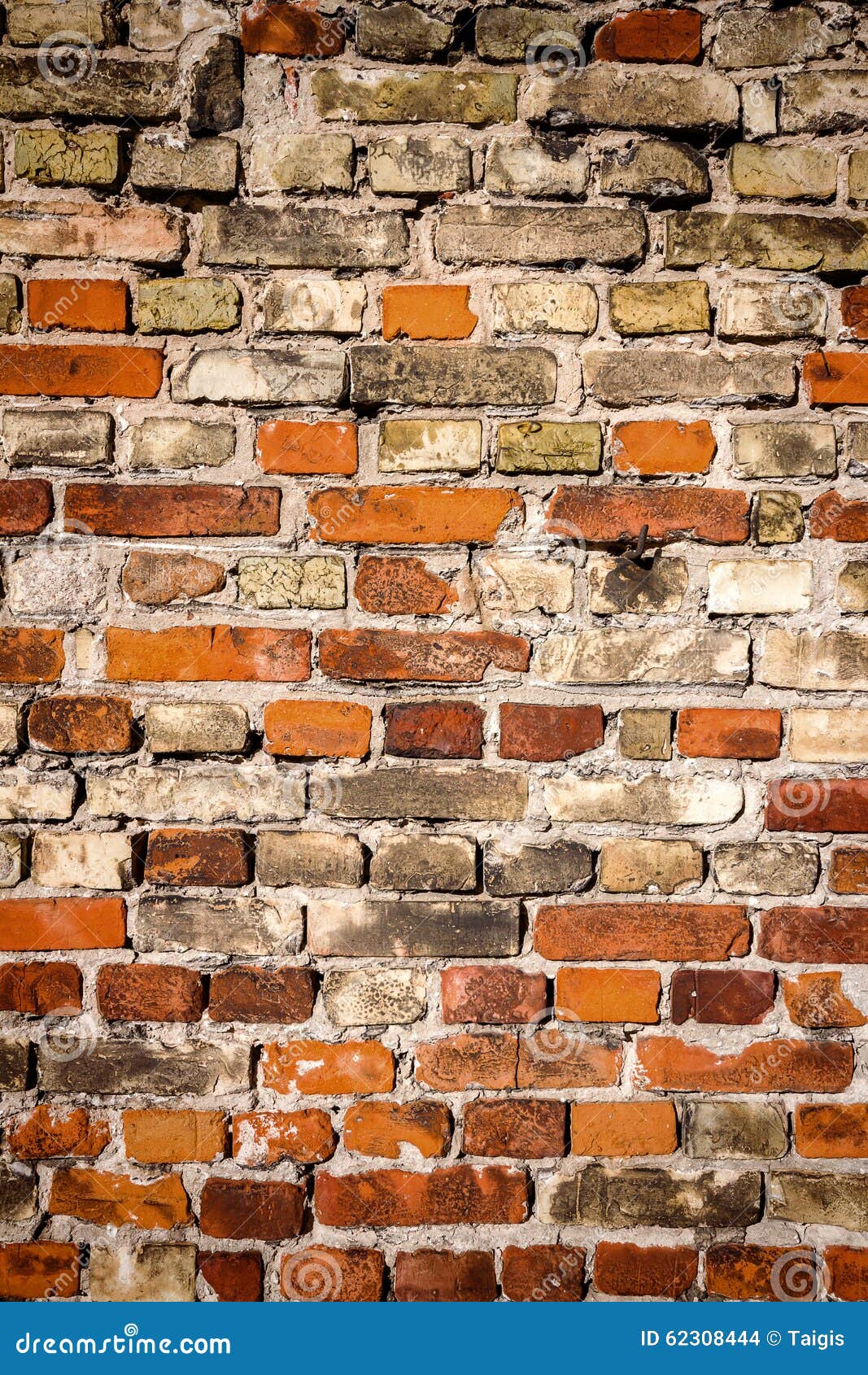 Yellow and red brick wall stock photo. Image of rectangle - 62308444