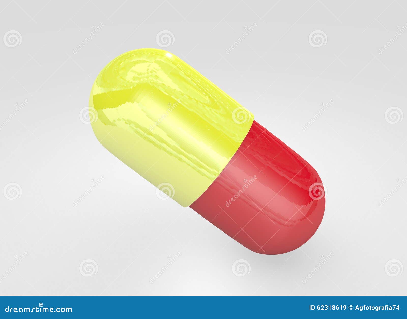 Yellow and red capsule stock illustration. Illustration of tablet ...