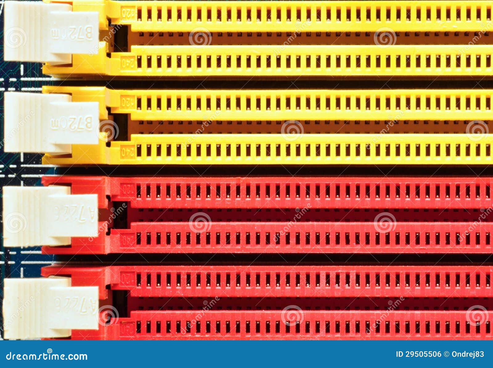 Yellow and red connectors stock photo. Image of connectivity - 29505506
