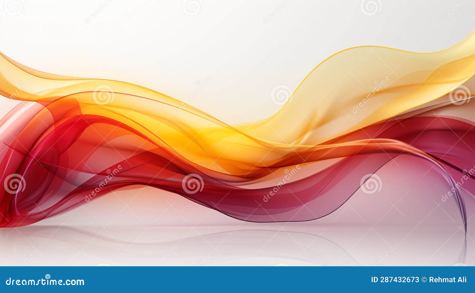 Yellow and Red Curve Frame Template on White Background Stock ...