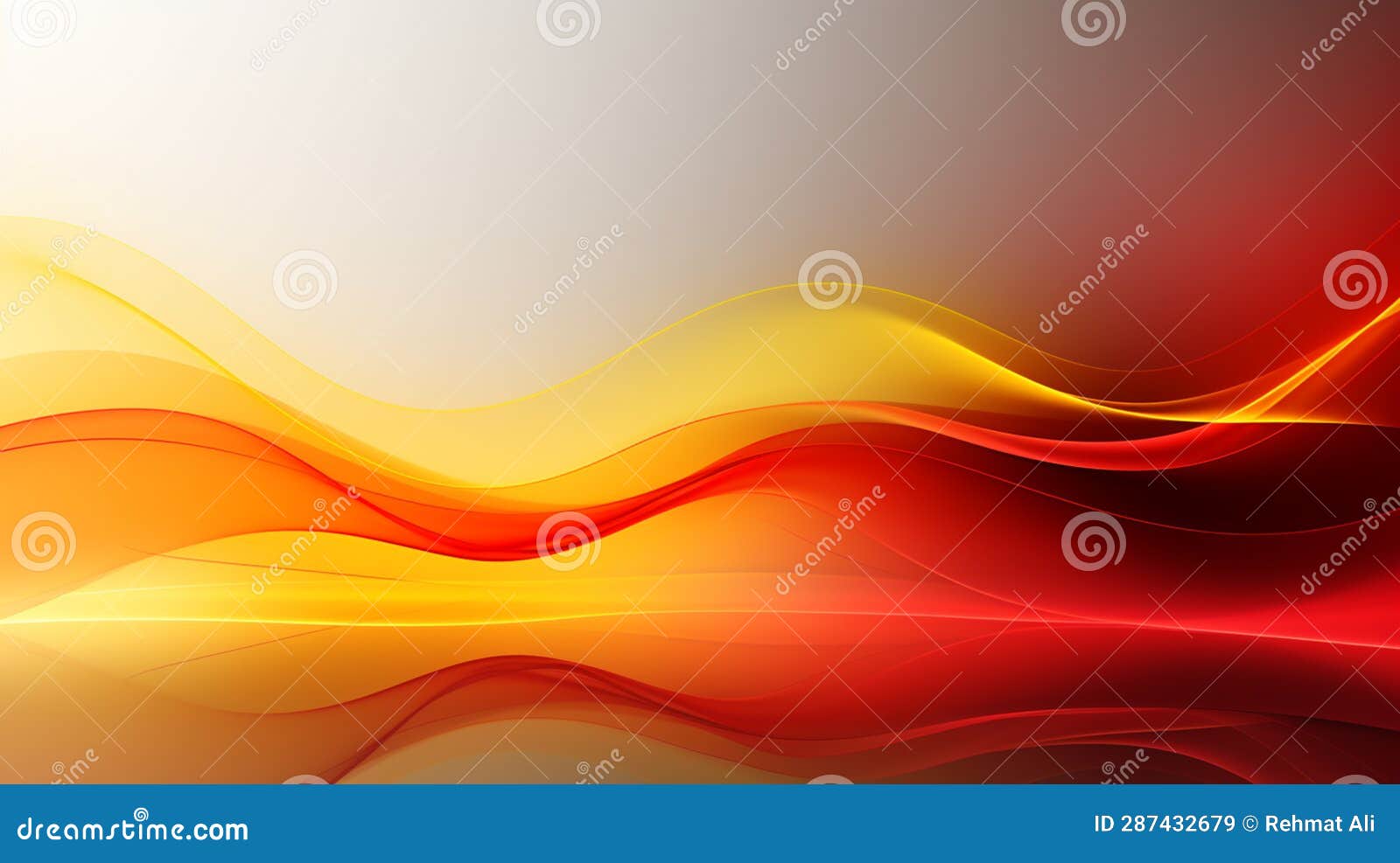 Yellow and Red Curve Frame Template on White Background Stock ...