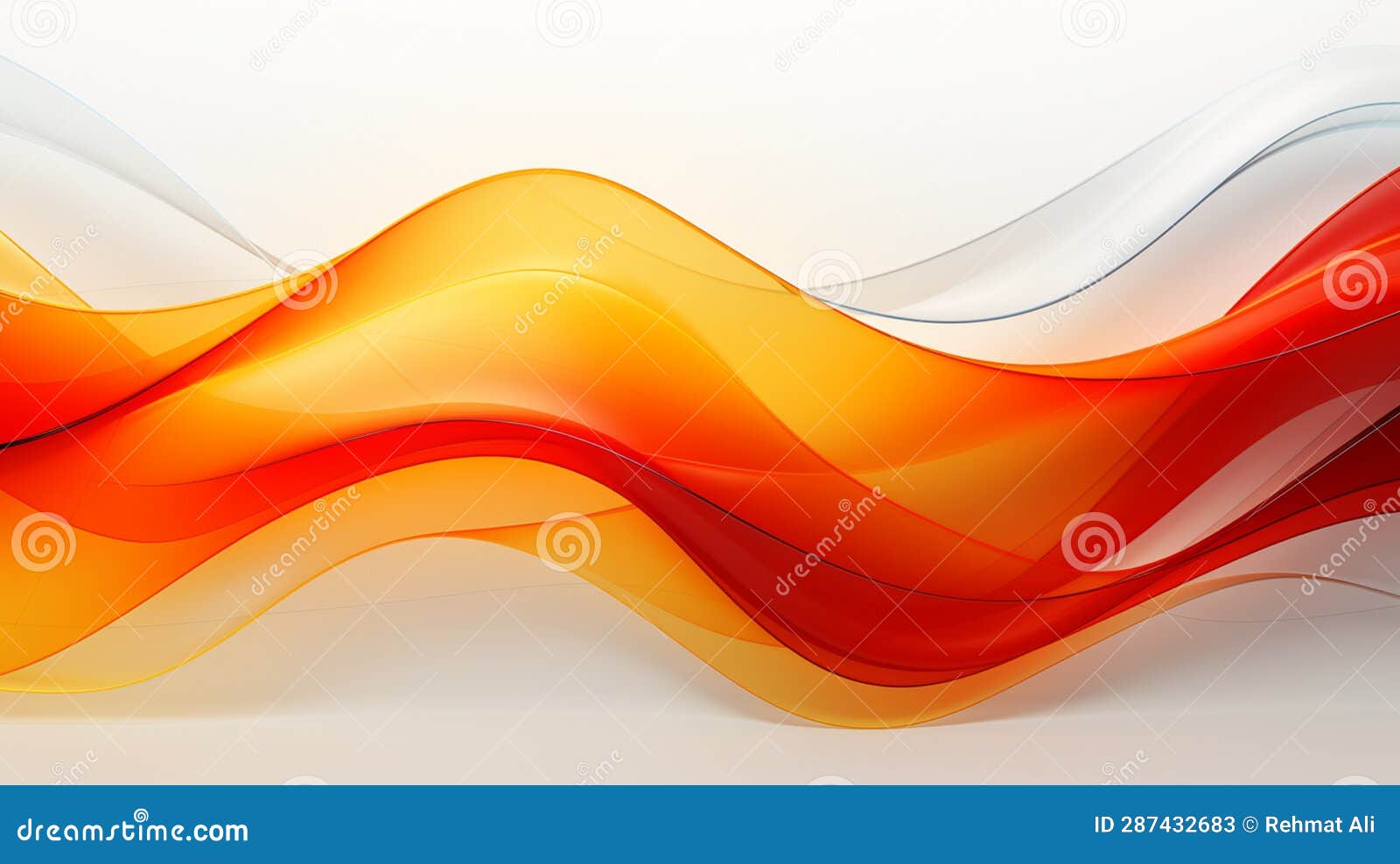 Yellow and Red Curve Frame Template on White Background Stock ...