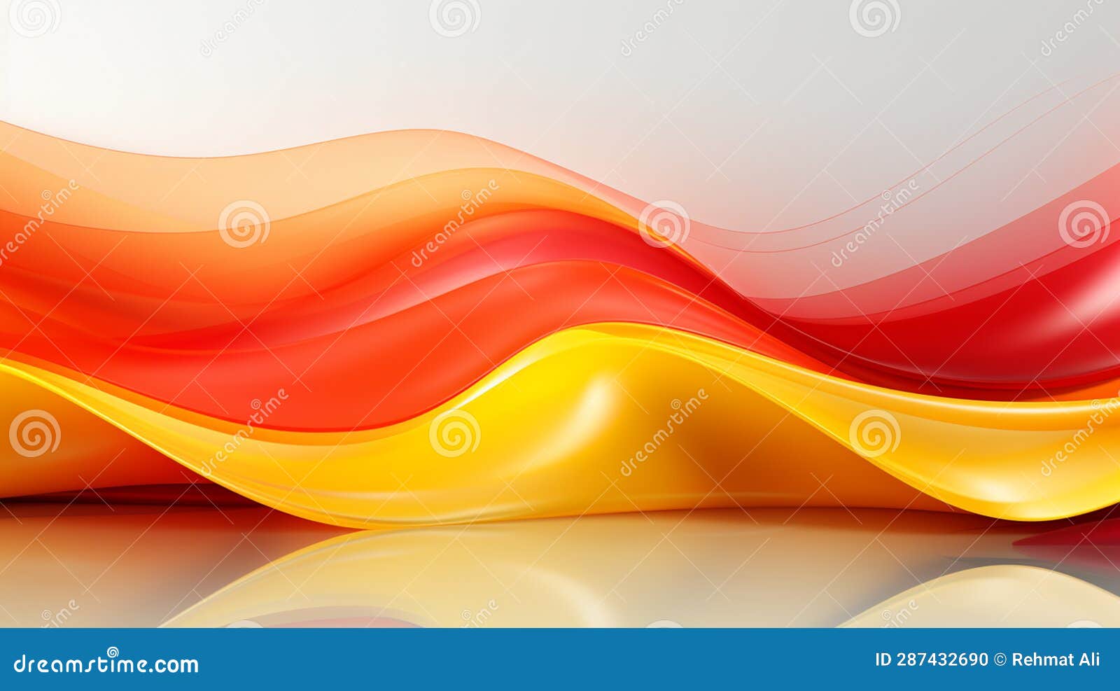Yellow and Red Curve Frame Template on White Background Stock ...