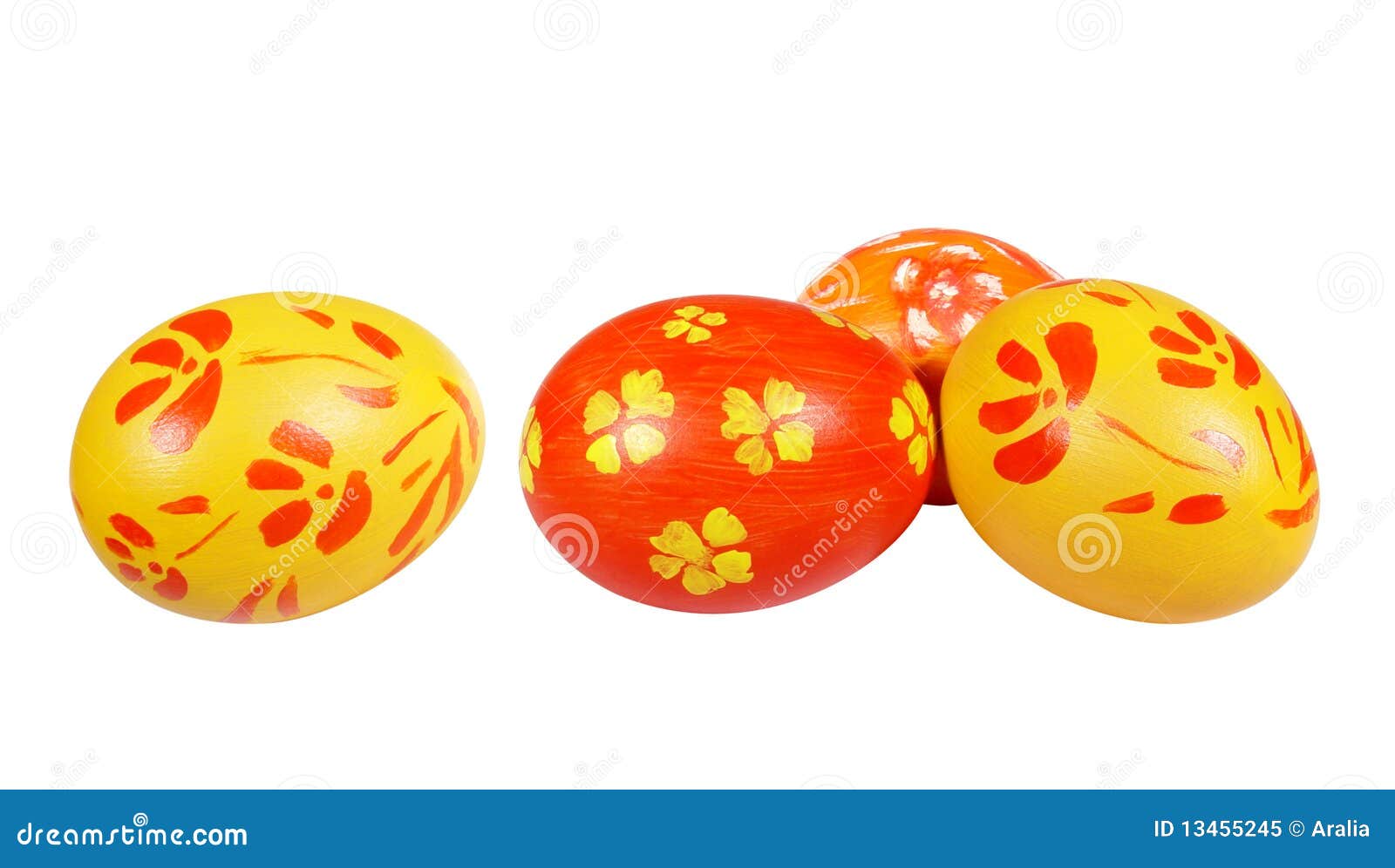 Yellow and red Easter eggs stock image. Image of eggs - 13455245