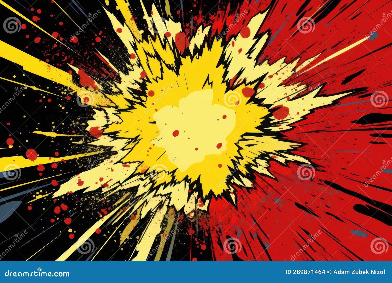 A yellow and red explosion stock illustration. Illustration of intense ...