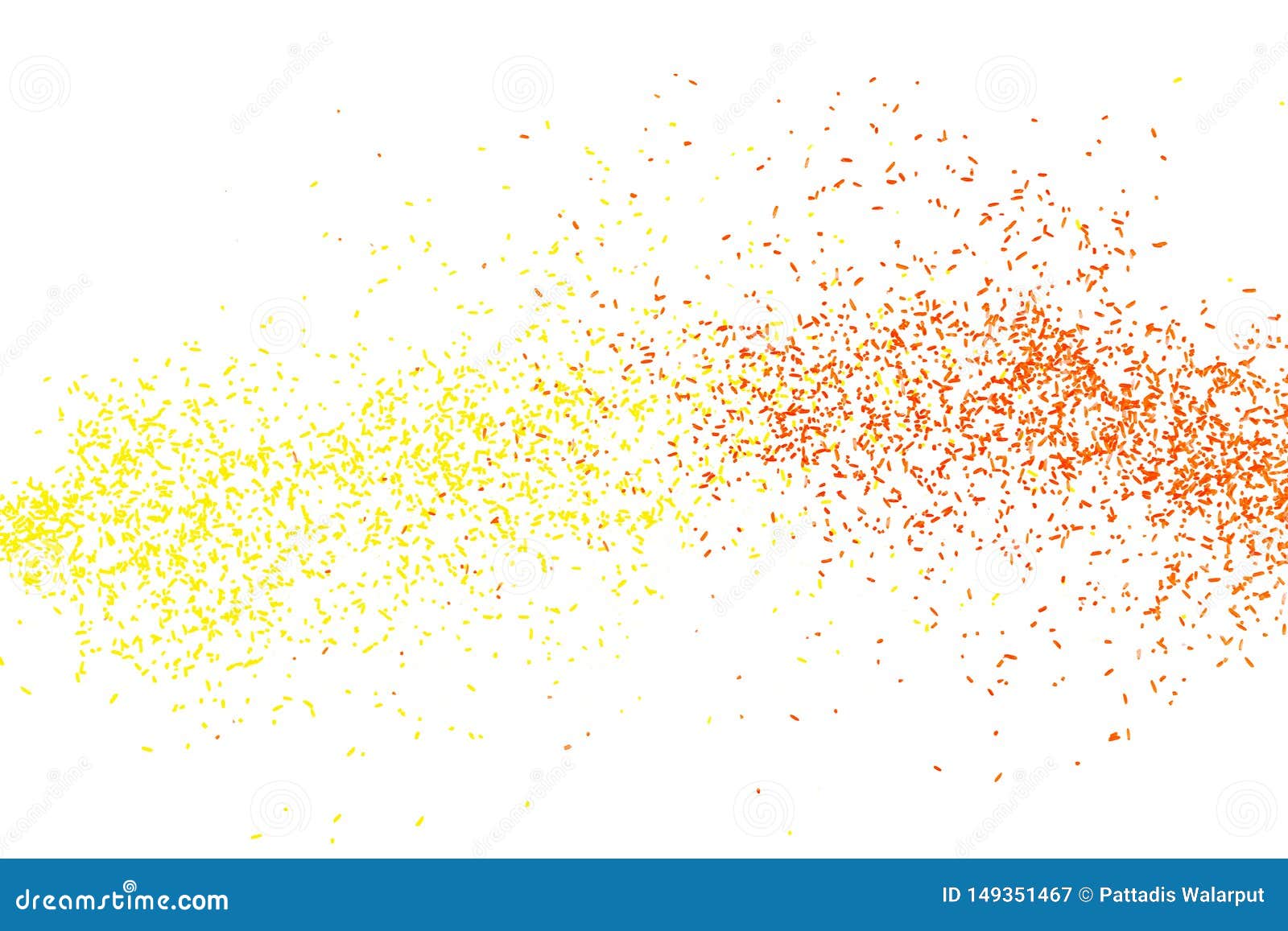 Yellow Red Falling Particles Round Shape on White Backround Stock Image ...