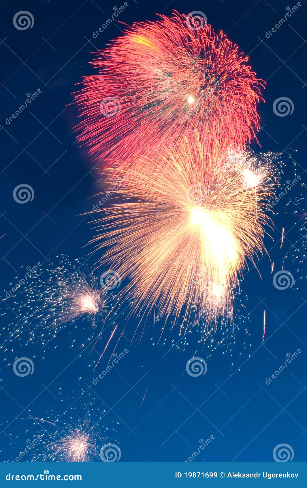 Yellow and red firework stock image. Image of event, fireworks - 19871699