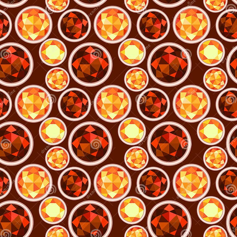Yellow and Red Gemstone Pattern Stock Vector - Illustration of bright ...