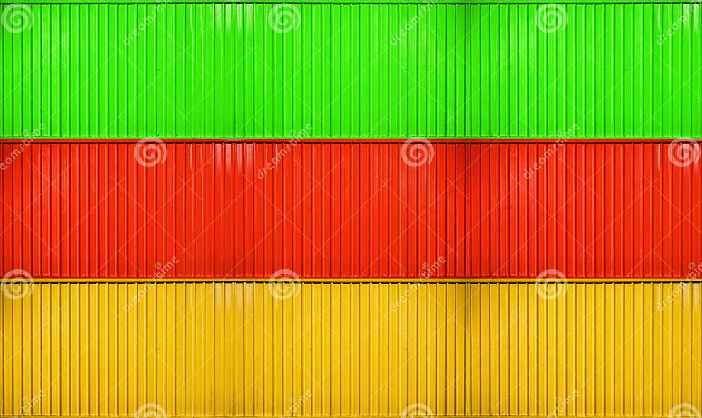 Yellow,red,green Box Stack of Container Striped Surface Texture Stock ...